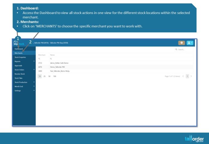 How to navigate myStock - TallOrder POS