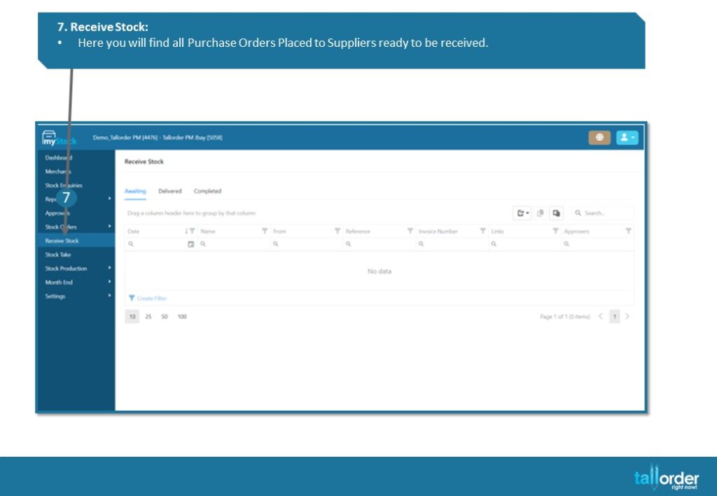 How to navigate myStock - TallOrder POS